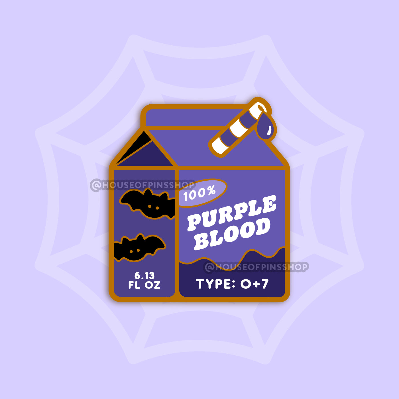 [PREORDER] Purple Blood Juice Box Pin – House of Pins